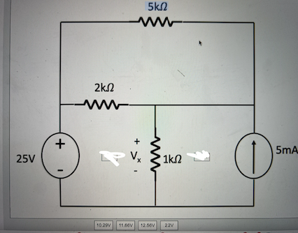Solved Find Vx in the following circuit using | Chegg.com