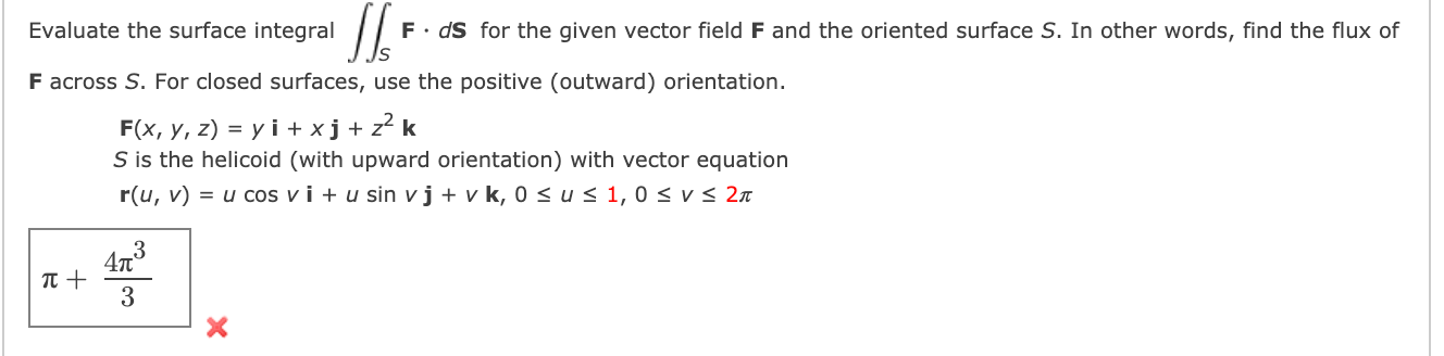 Solved Evaluate the surface integral S F · dS | Chegg.com