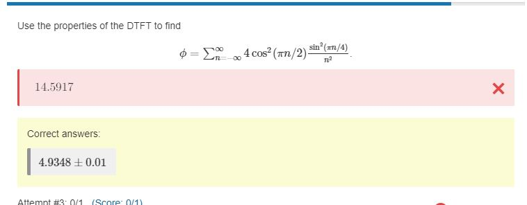 Solved Use the properties of the DTFT to find 0 = 2 2 4 cos” | Chegg.com
