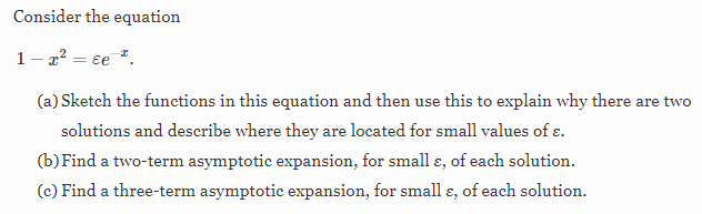 Solved part a, b perturbation methods in applied math by | Chegg.com