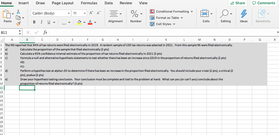 Solved The IRS reported that 94% of tax returns were filed | Chegg.com
