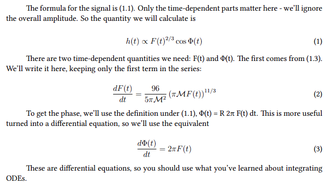 Solved The formula for the signal is (1.1). Only the | Chegg.com