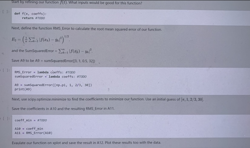 Solved Please use pythonI understand A1-A8 (first two | Chegg.com