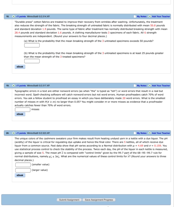 Solved 0.6/1 points | Previous Answers MintroStat9 4.E.059. | Chegg.com