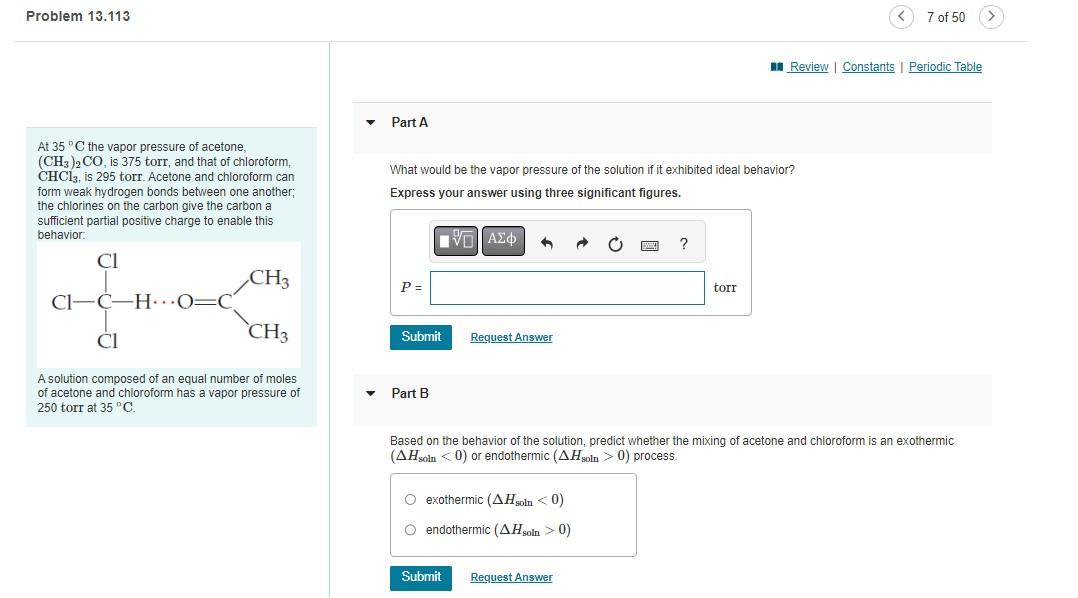 Solved At 35∘C the vapor pressure of acetone, (CH3)2CO, is | Chegg.com