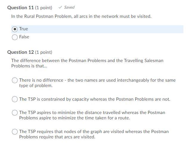 Solved Question 11 (1 point) Saved In the Rural Postman | Chegg.com