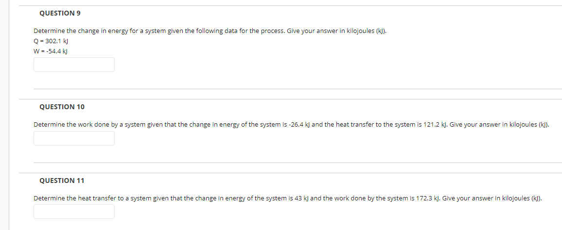 Solved QUESTION 9 Determine the change in energy for a | Chegg.com