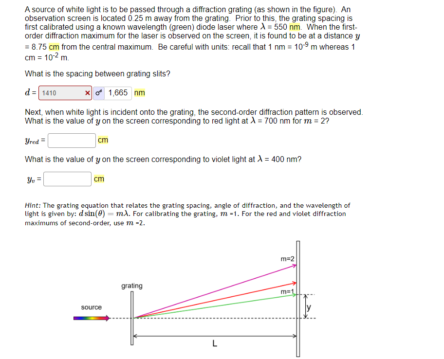 Solved A Source Of White Light Is To Be Passed Through A