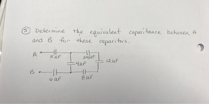 Solved Determine the equivalent capacitance between A and B | Chegg.com
