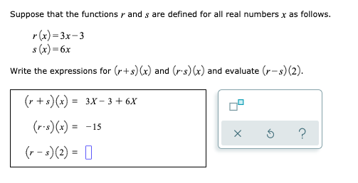 Solved Suppose That The Functions R And S Are Defined For