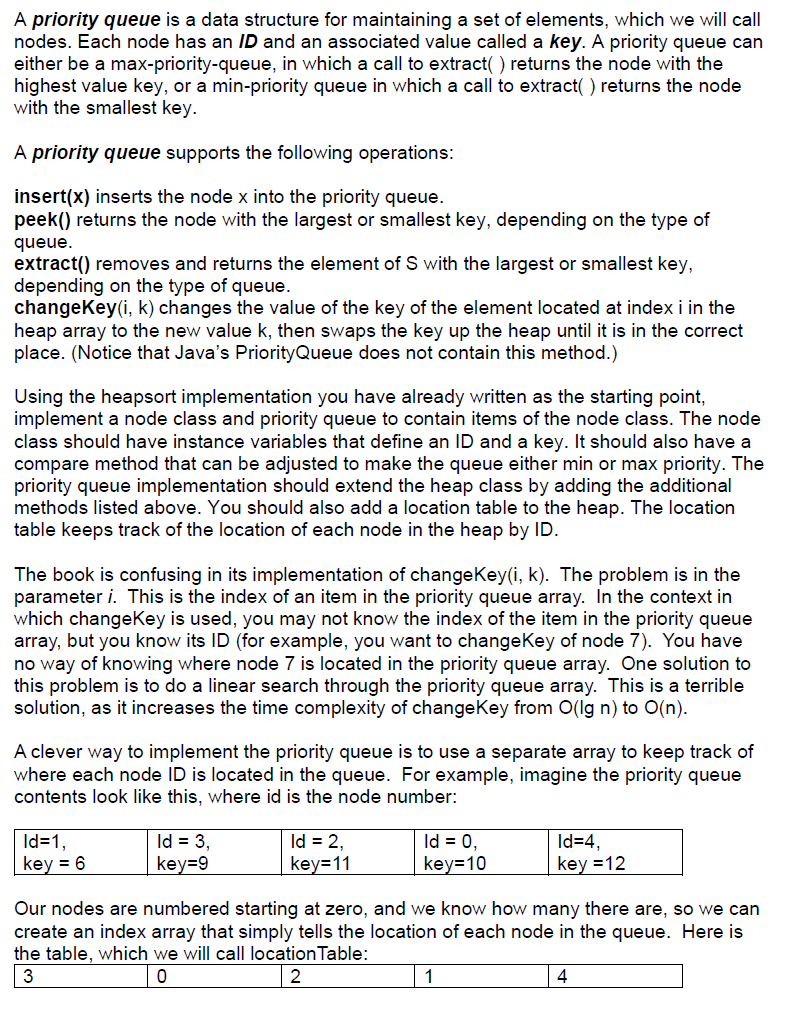 A priority queue is a data structure for maintaining | Chegg.com