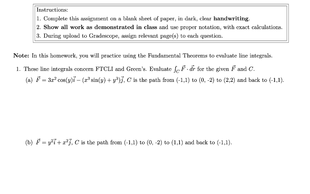 Solved Instructions: 1. Complete this assignment on a blank | Chegg.com