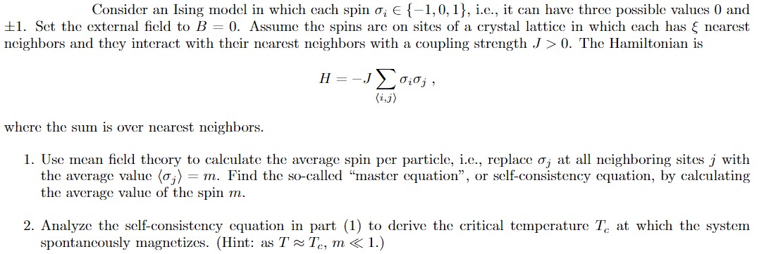 Solved Consider an Ising model in which each spin | Chegg.com