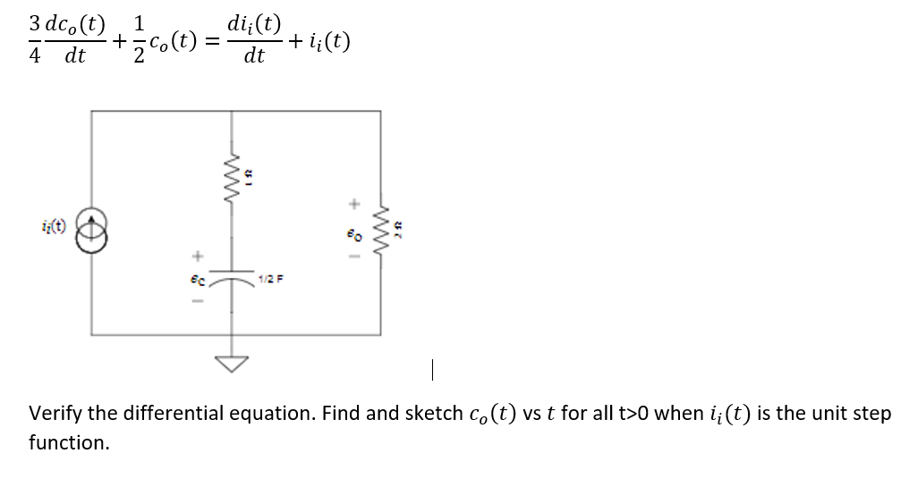 Solved The differential equation of the electrical system | Chegg.com