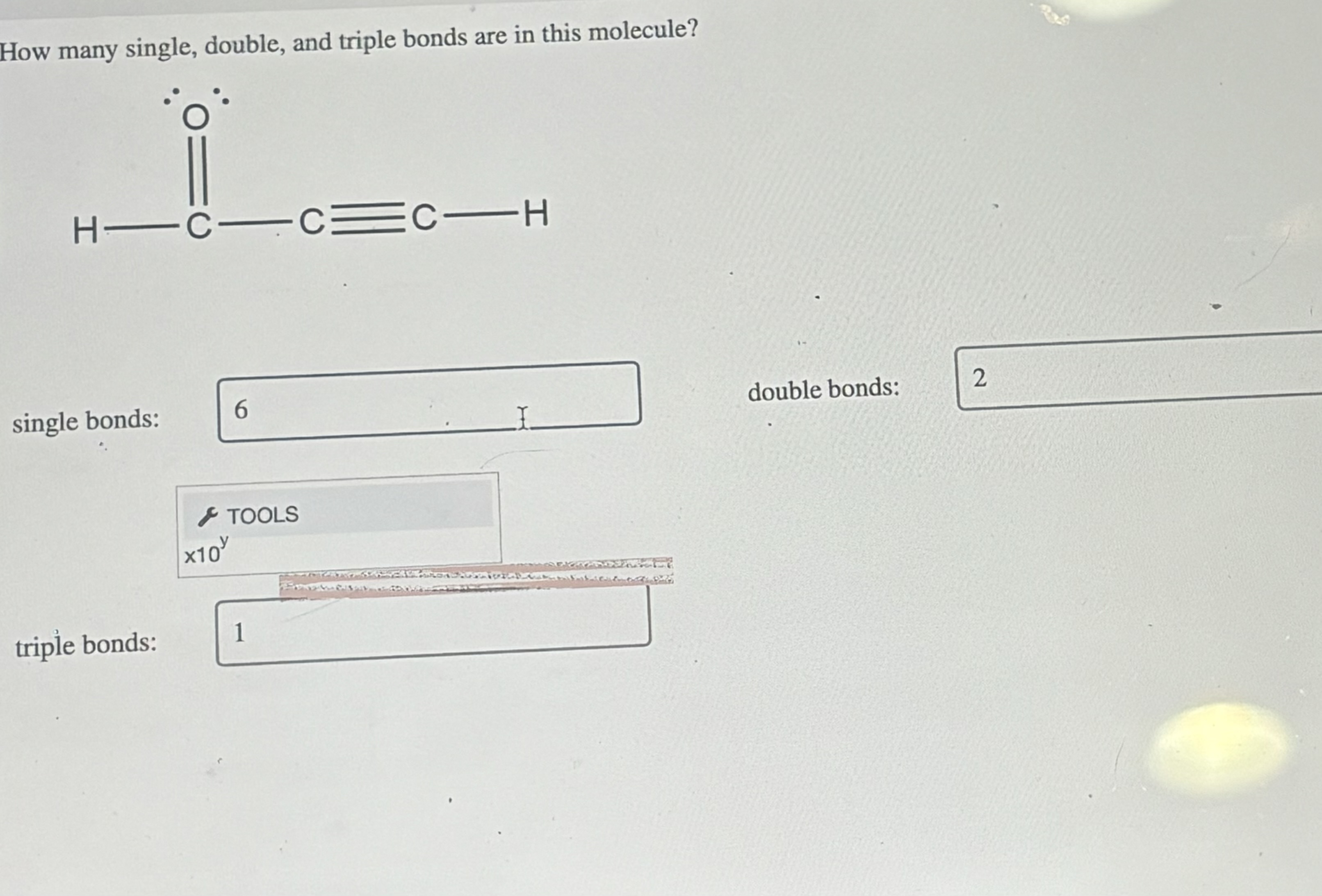 Solved How many single, double, and triple bonds are in this | Chegg.com