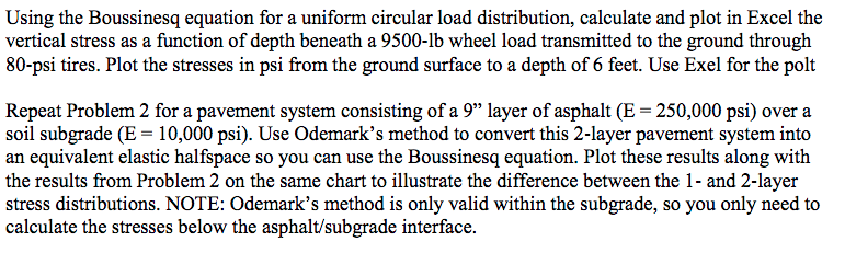 Solved Using the Boussinesq equation for a uniform circular | Chegg.com