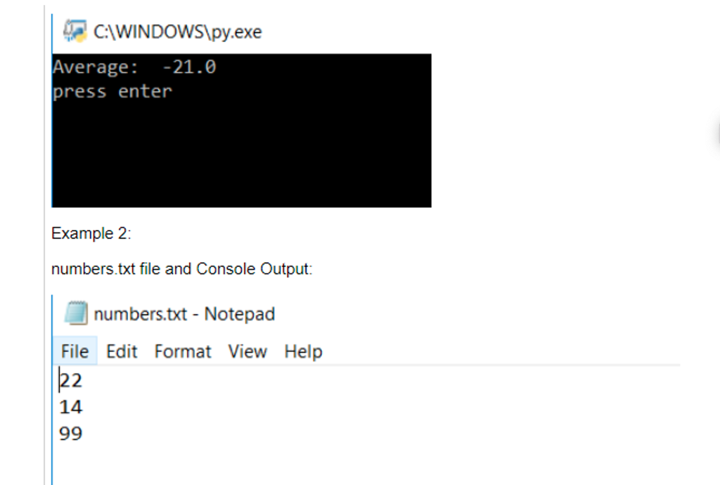 Solved 2. Assignment 1: Average of Numbers Design and write | Chegg.com
