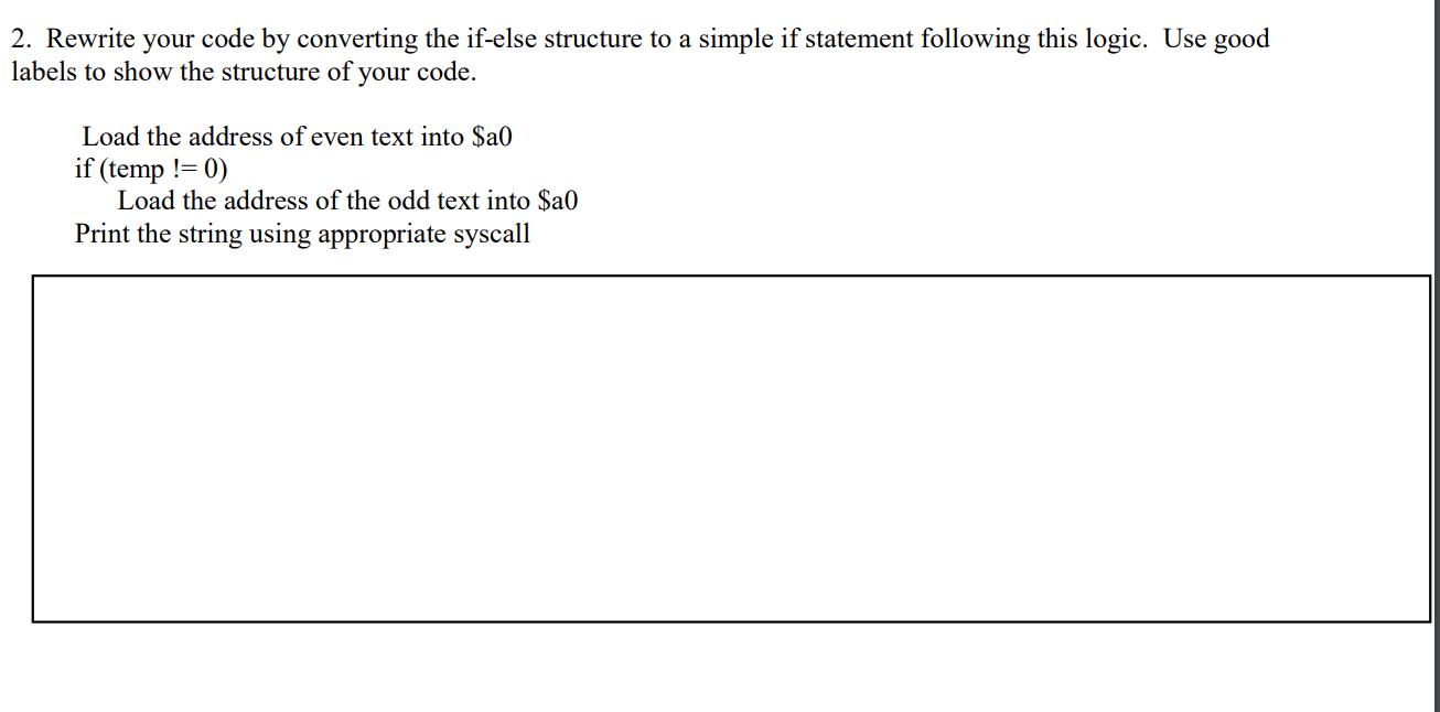 Solved Rewrite your code by converting the if-else structure | Chegg.com