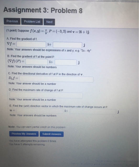 Solved Assignment 3 Problem 8 Previous Problem Listnext 1 