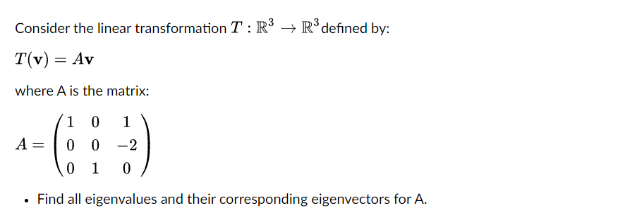 Solved Consider the linear transformation T:R3→R3 defined | Chegg.com