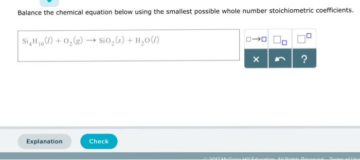 Solved Balance the chemical equation below using the | Chegg.com