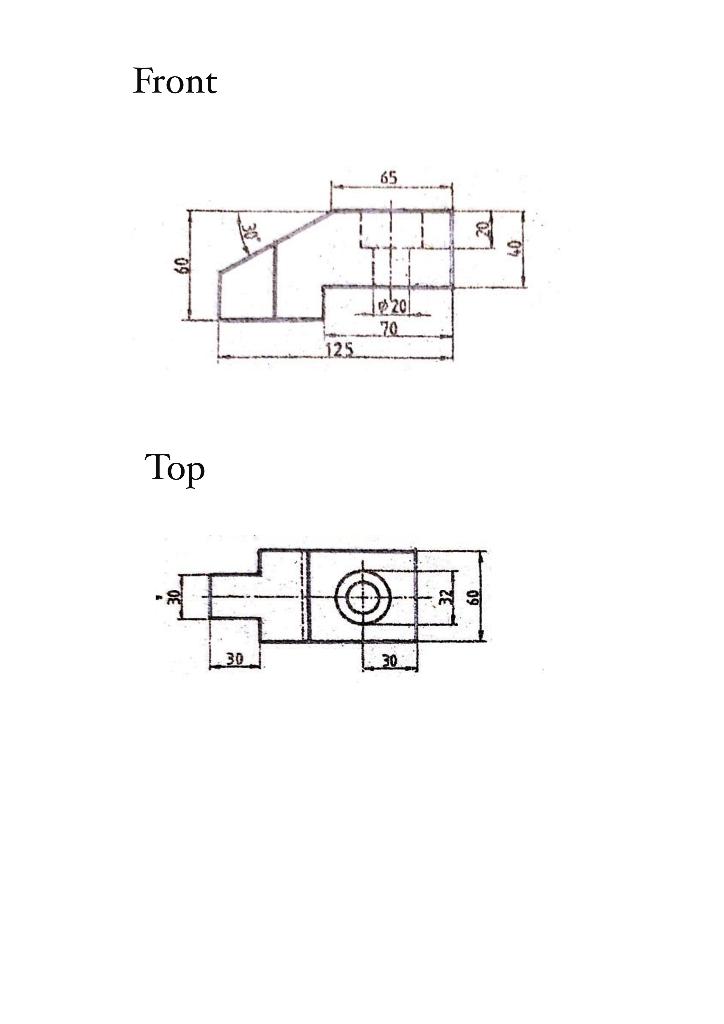 Solved Front 65 120 170 125 Top 30 | Chegg.com