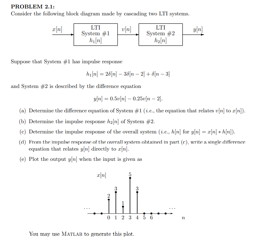Solved PROBLEM 2.1: Consider the following block diagram | Chegg.com Solved PROBLEM 2.1: Consider the following block diagram | Chegg.com