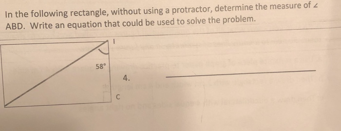 Solved In the following rectangle, without using a | Chegg.com