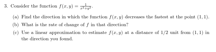 Solved 3. Consider the function f(x,y)=x2+y21. (a) Find the | Chegg.com