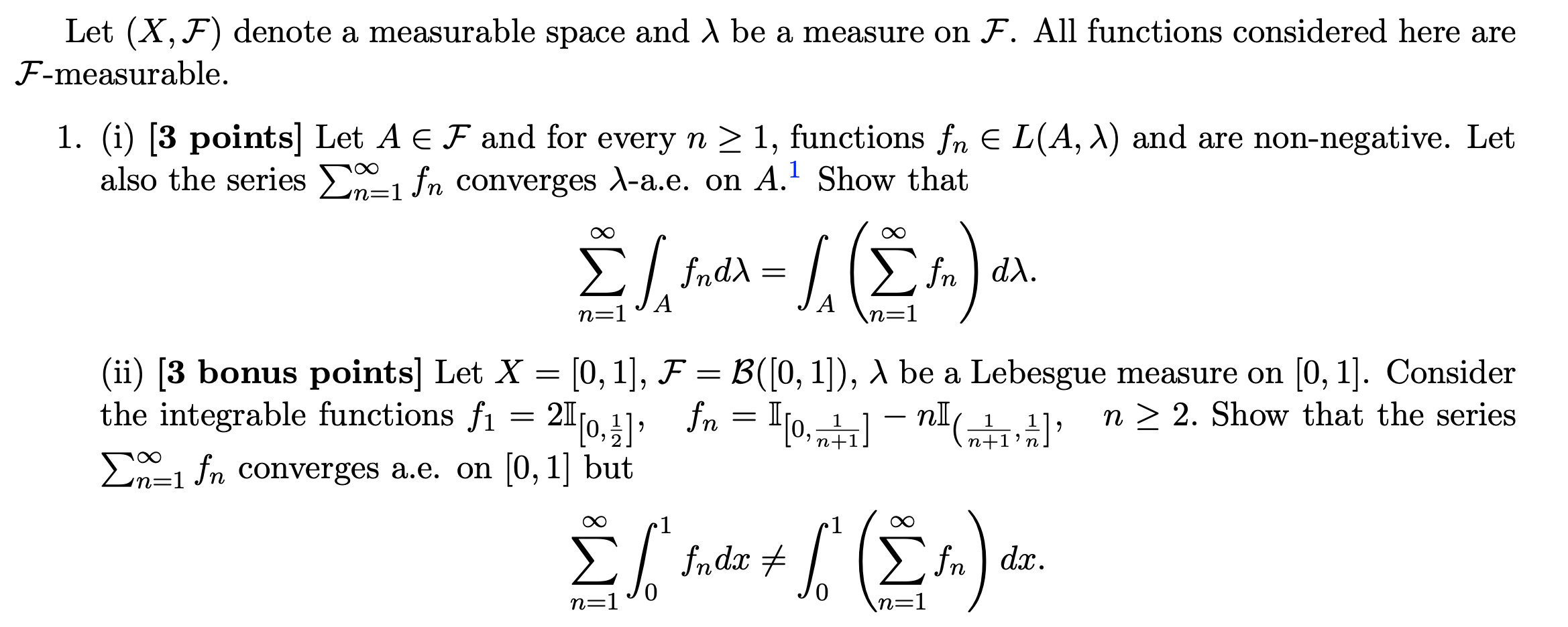 Solved Let X F Denote A Measurable Space And L Be A