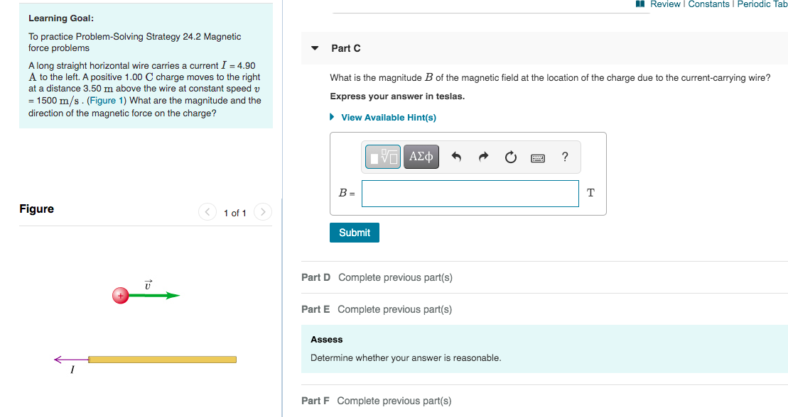 Solved 1 Review | Constants Periodic Tab Part Learning Goal: | Chegg.com