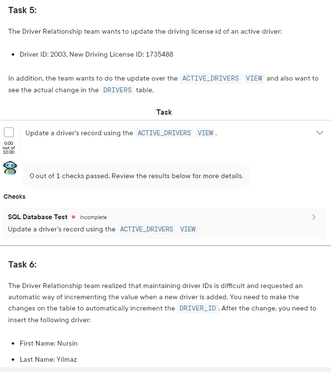 Solved Task 4: The Driver Relationship team wants to work | Chegg.com