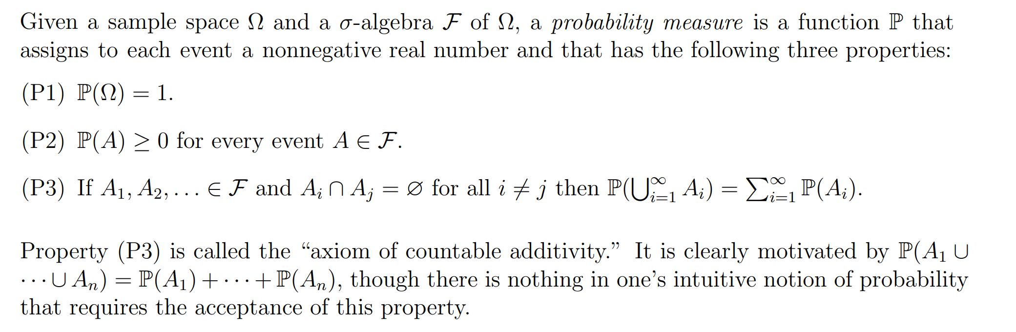 Solved Given a sample space Ω and a σ-algebra F of Ω, a | Chegg.com