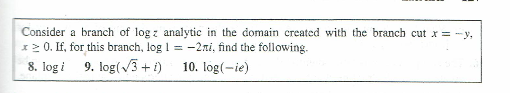 Solved Consider a branch of log z analytic in the domain | Chegg.com