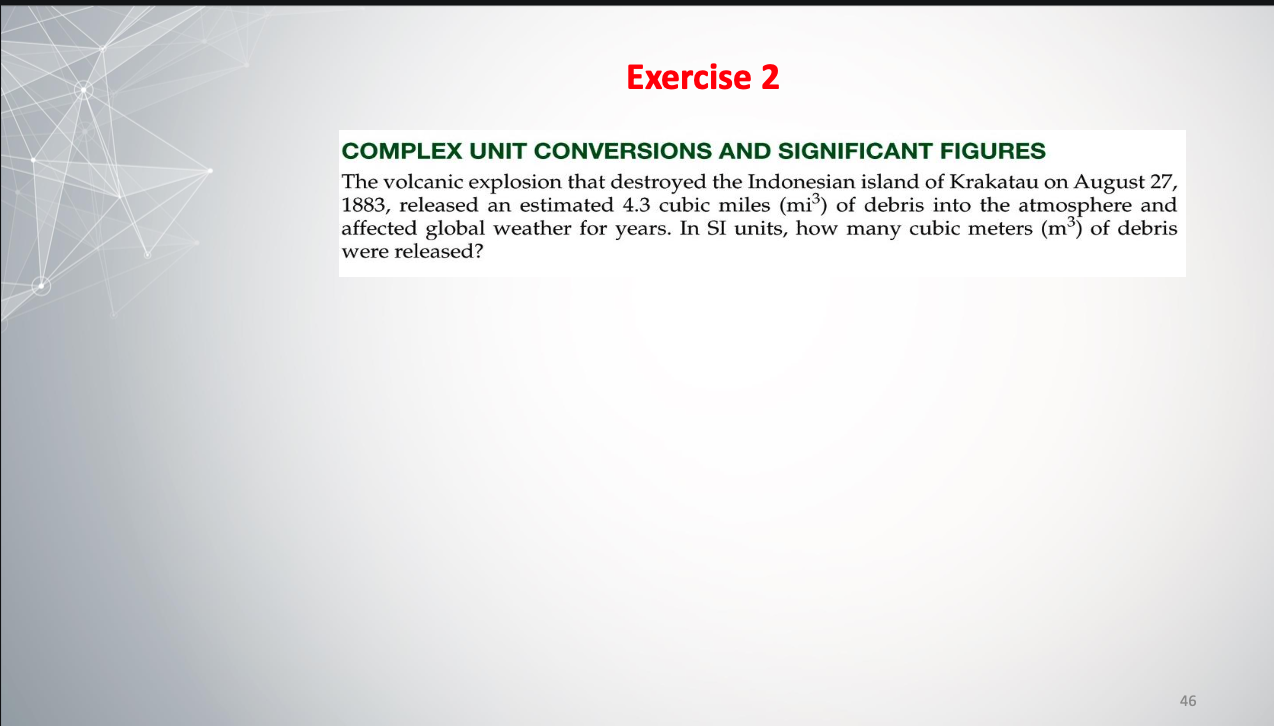 Solved Exercise 2 COMPLEX UNIT CONVERSIONS AND SIGNIFICANT | Chegg.com