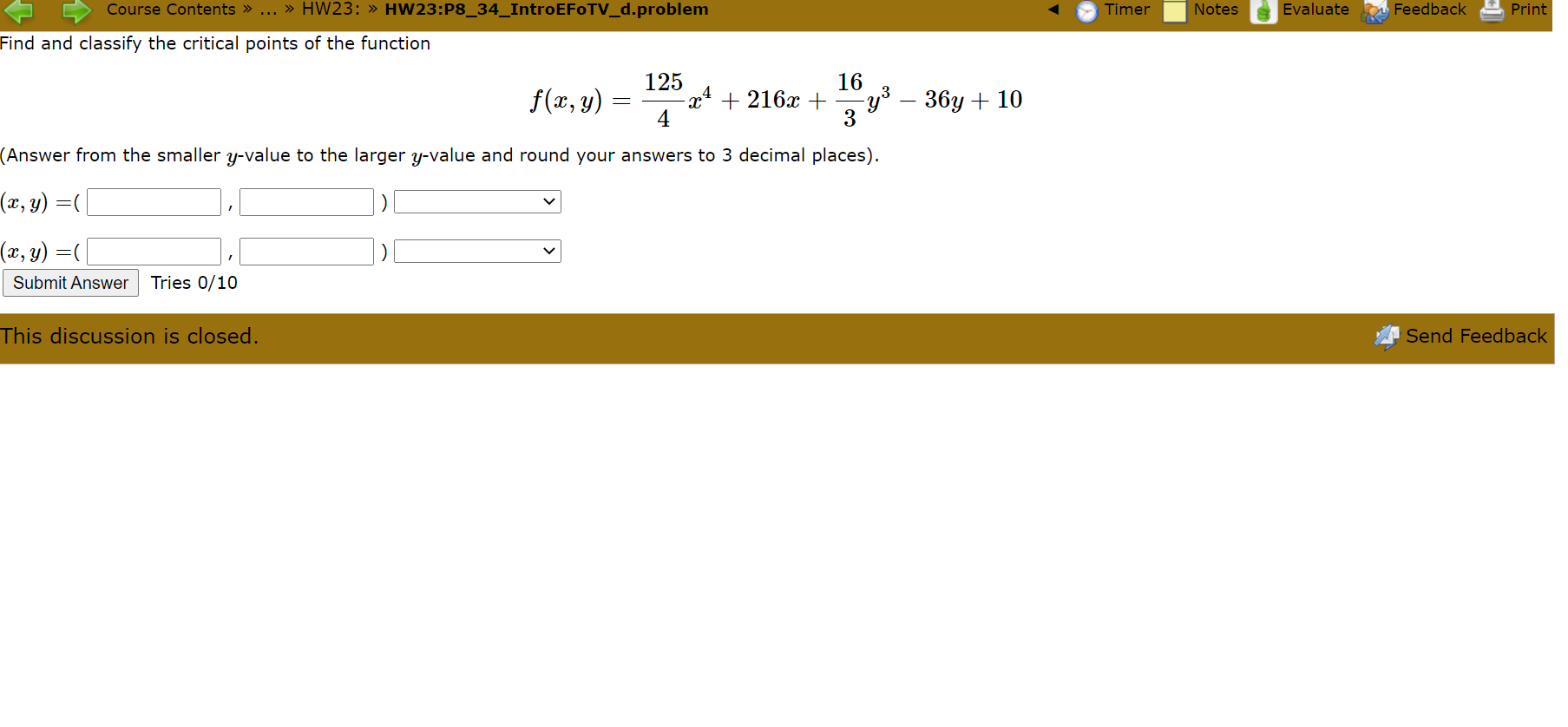 Solved Timer Notes Evaluate Feedback Print Course Contents 2524
