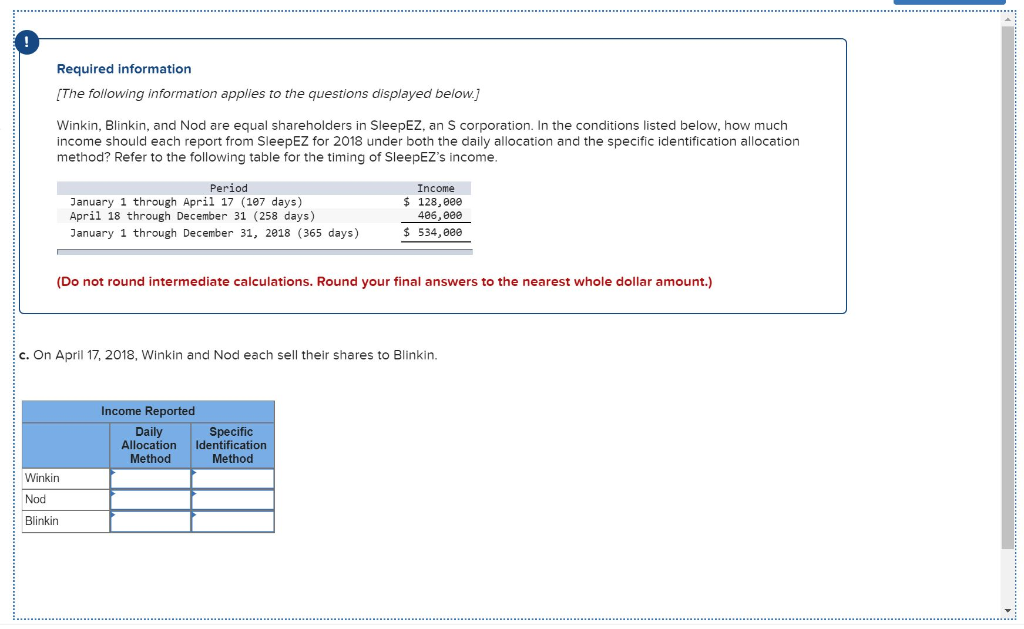 Solved Required information The following information | Chegg.com