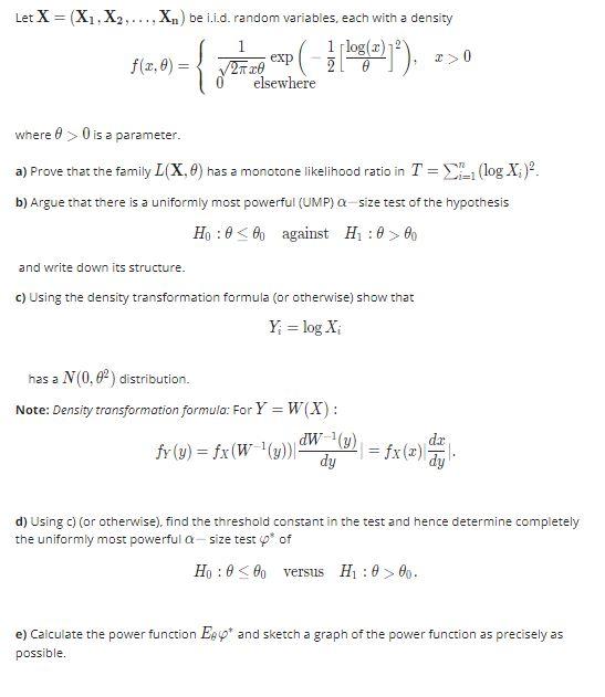 Solved Let X = (X.X2,...,xn) bei.i.d. random variables, each | Chegg.com