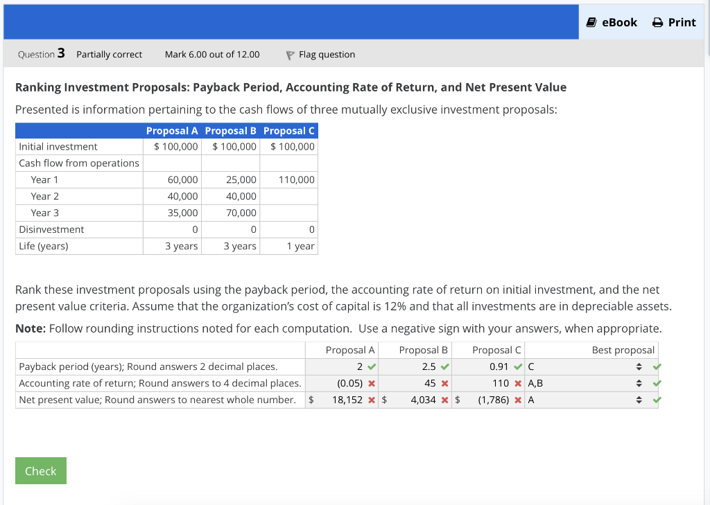 Solved 9 eBook Print Question 3 Partially correct Mark 6.00 | Chegg.com