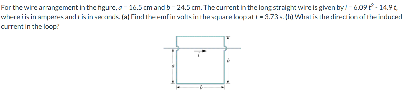 Solved For the wire arrangement in ﻿the figure, a=16.5cm | Chegg.com