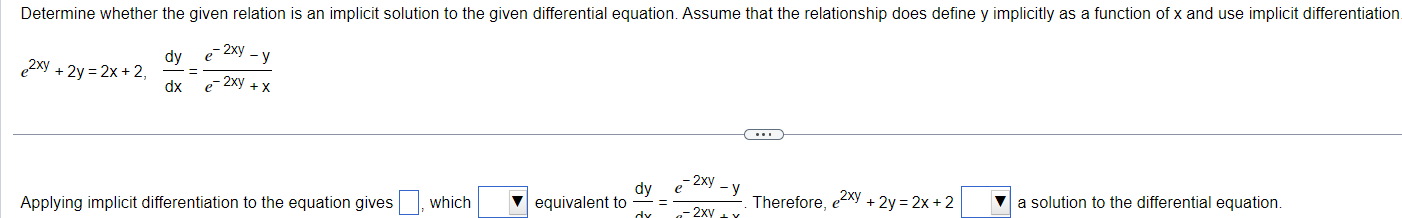 Solved Determine whether the given relation is an implicit | Chegg.com