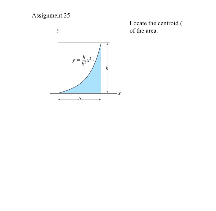 Solved Assignment 25 Locate the centroid ( of the area | Chegg.com