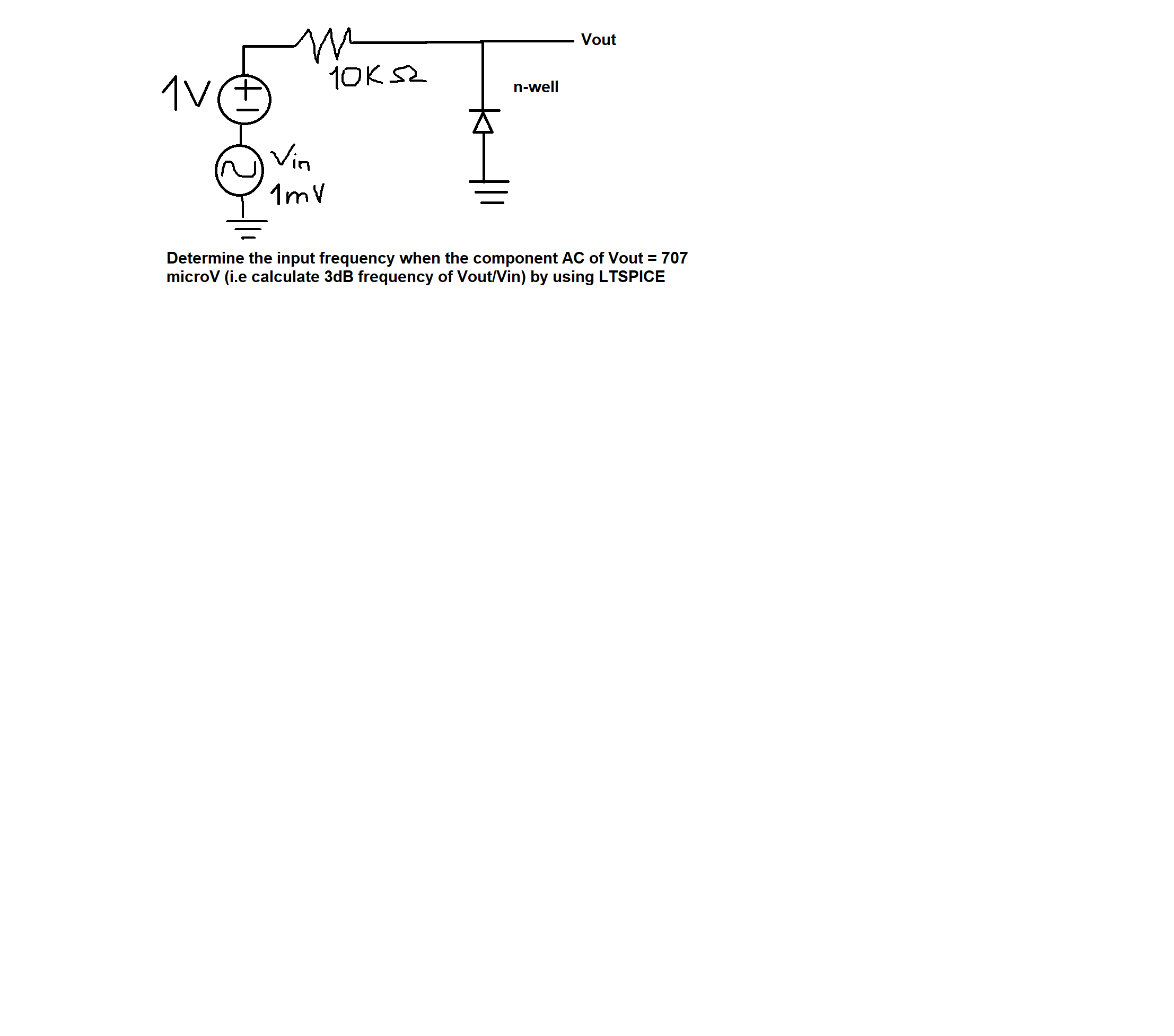 Solved Determine the input frequency when the component AC | Chegg.com