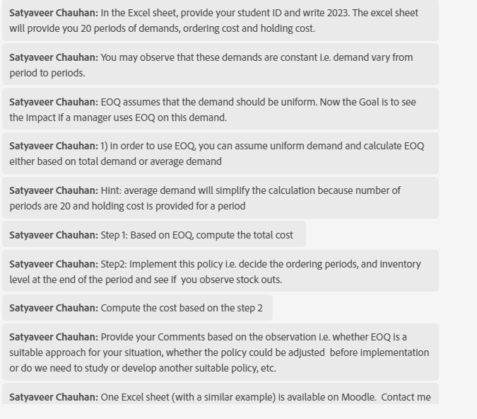 Solved The task is based on Inventory Models. It will | Chegg.com