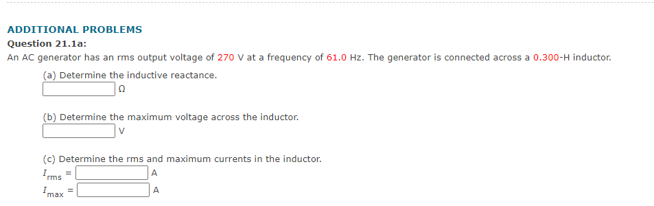 Solved ADDITIONAL PROBLEMS Question 21.1a: An AC generator | Chegg.com