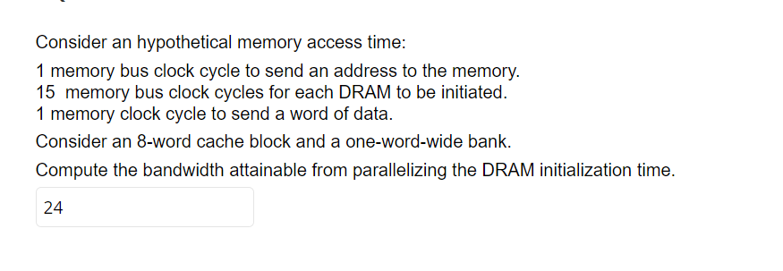 Solved Consider an hypothetical memory access time: 1 memory | Chegg.com