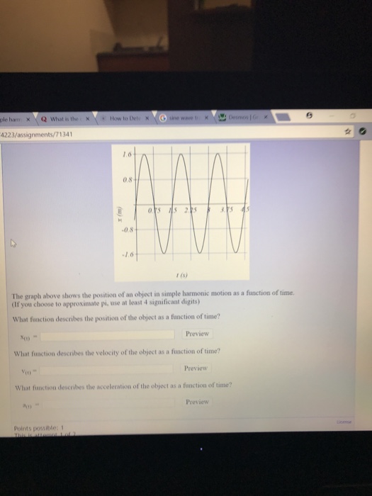 Solved 4223/assignments/71341 0.8 .0.8 1 (s) The graph above | Chegg.com