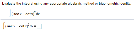 Solved Evaluate the following integral. 3X 2x cot CSC 2. 3 x | Chegg.com