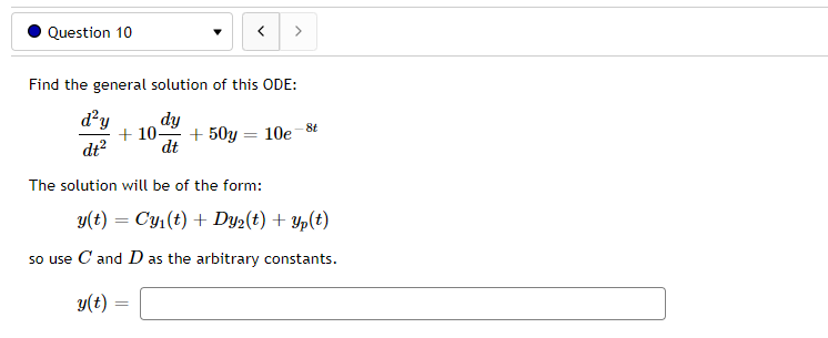 Solved Question 8 Find the general solution of this ODE: dạy | Chegg.com