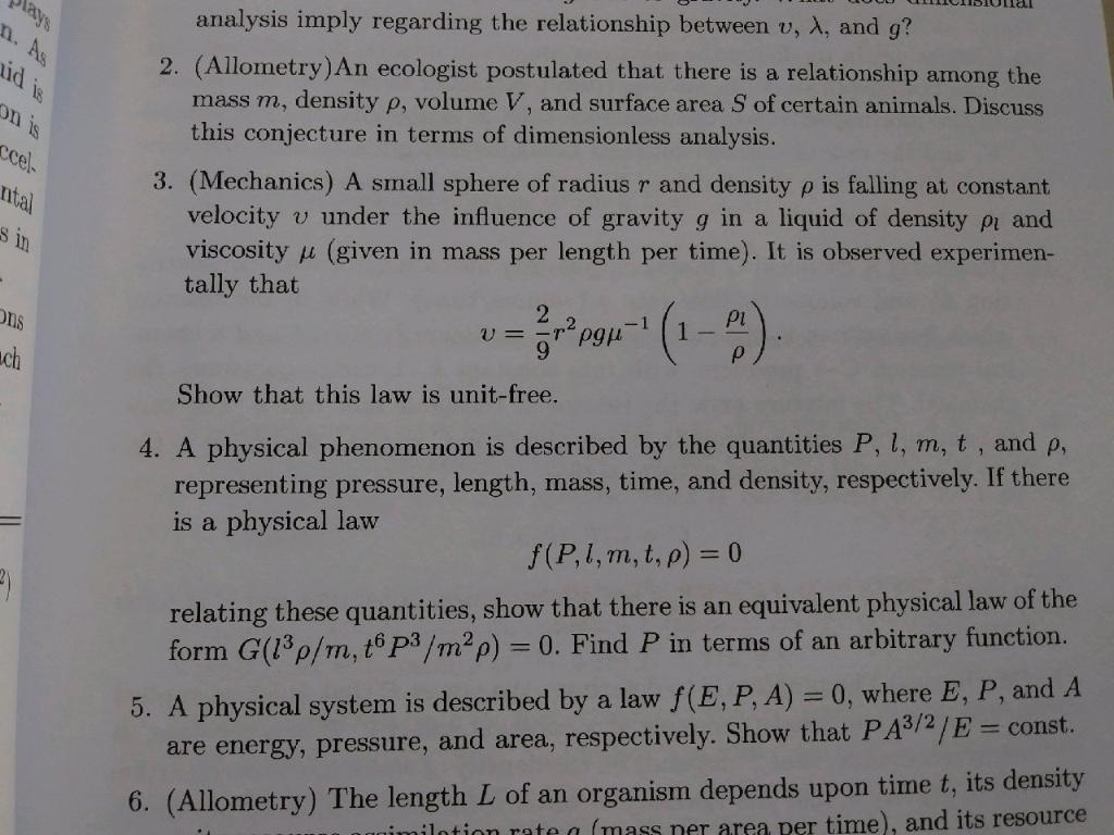 Solved 2. (Allometry)An ecologist postulated that there is a | Chegg.com